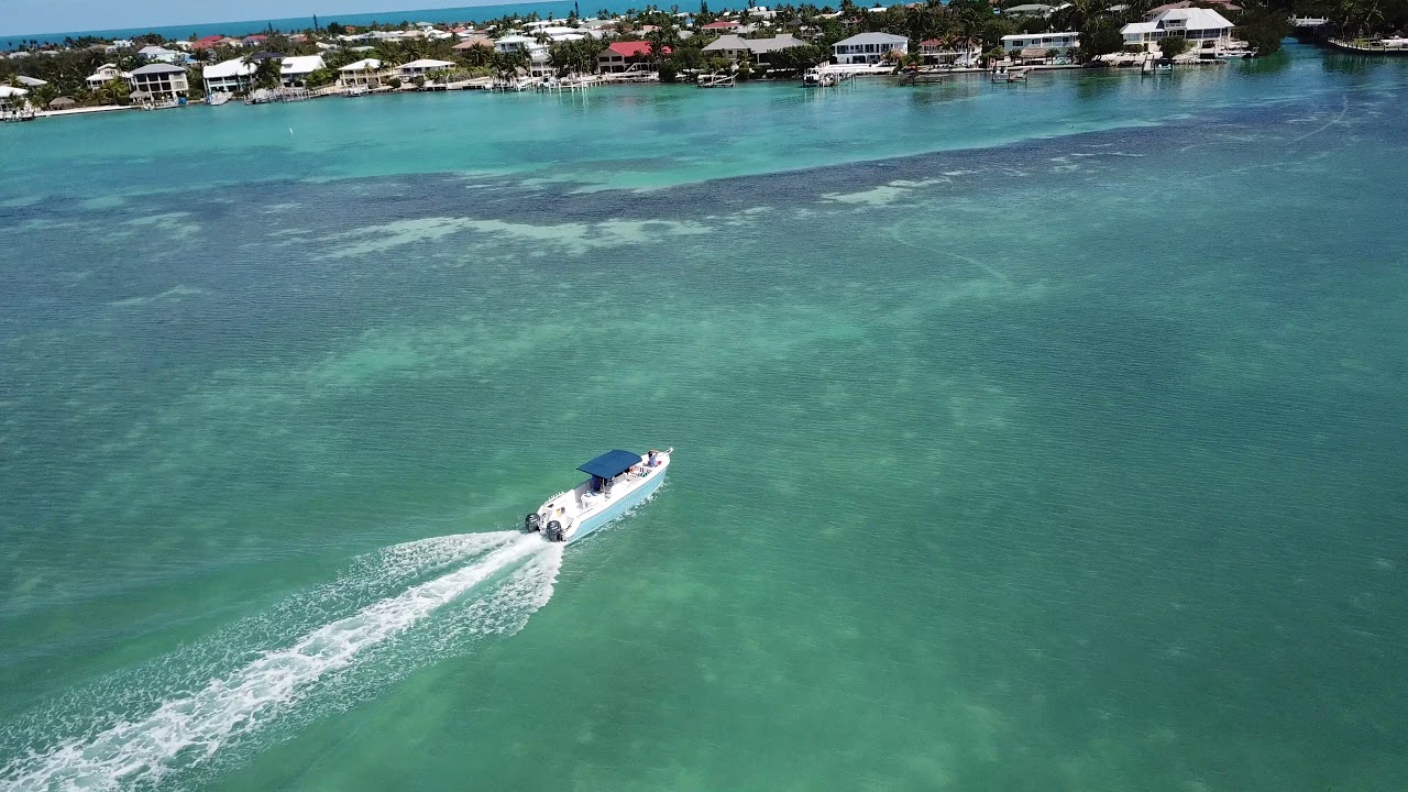 Approach to Duck Key after a day on the Sand Bar - YouTube
