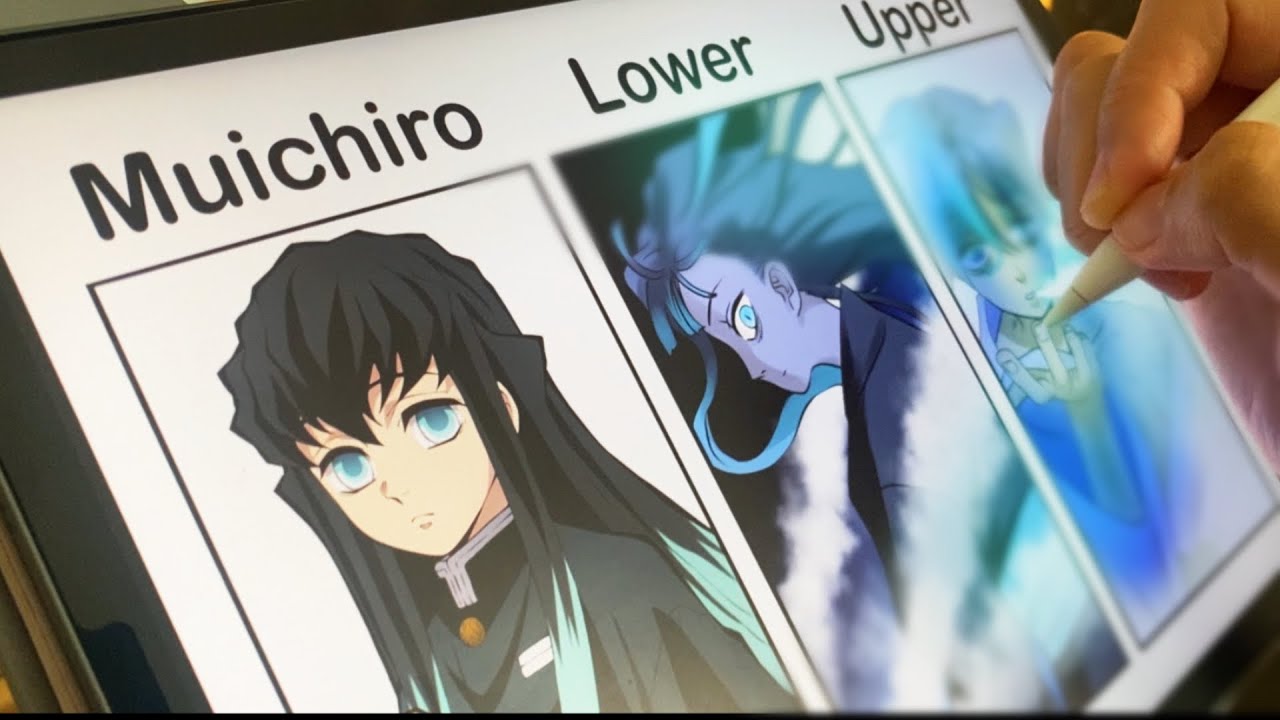 Drawing Muichiro | Lower Moon VS Upper Moon 【Demon Slayer】 - YouTube