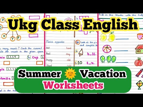 Worksheets for Summer 🌞 Vacation| Summer Vacation Worksheet for UKG ...