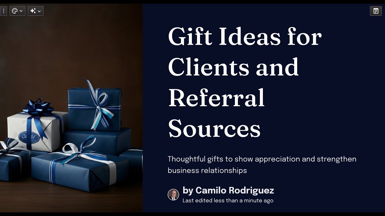 Gift Ideas for Clients & Referral Sources - YouTube