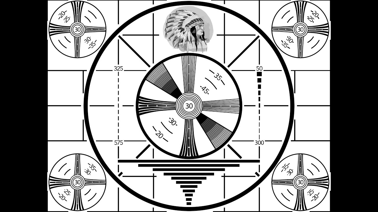 Indian Head Test Pattern 640x480 SD 1 KHz Tone -12 dB - YouTube