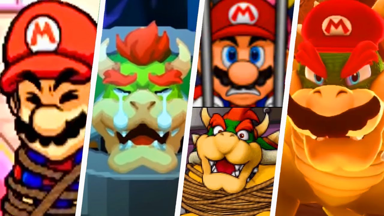 Evolution of Mario & Bowser Being Rescued (1992 - 2024) | Shiromi ...