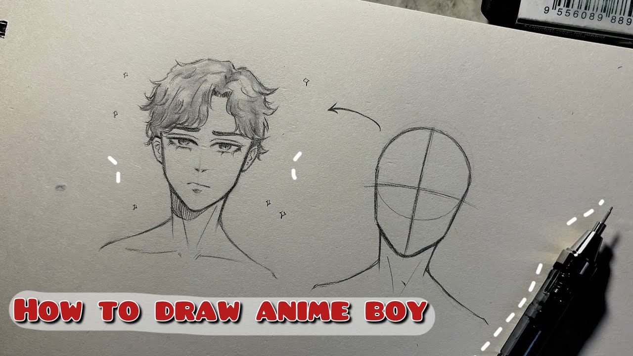 Draw an anime boy in 7 minutes | step by step:) - YouTube