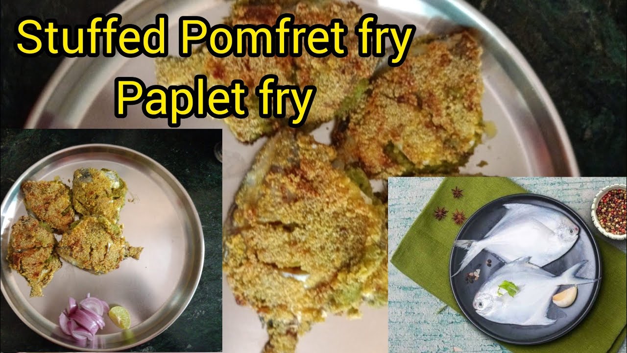 stuffed Pomfret fry recipe 🐟|masala filled pomfret fry|भरलेला पापलेट ...