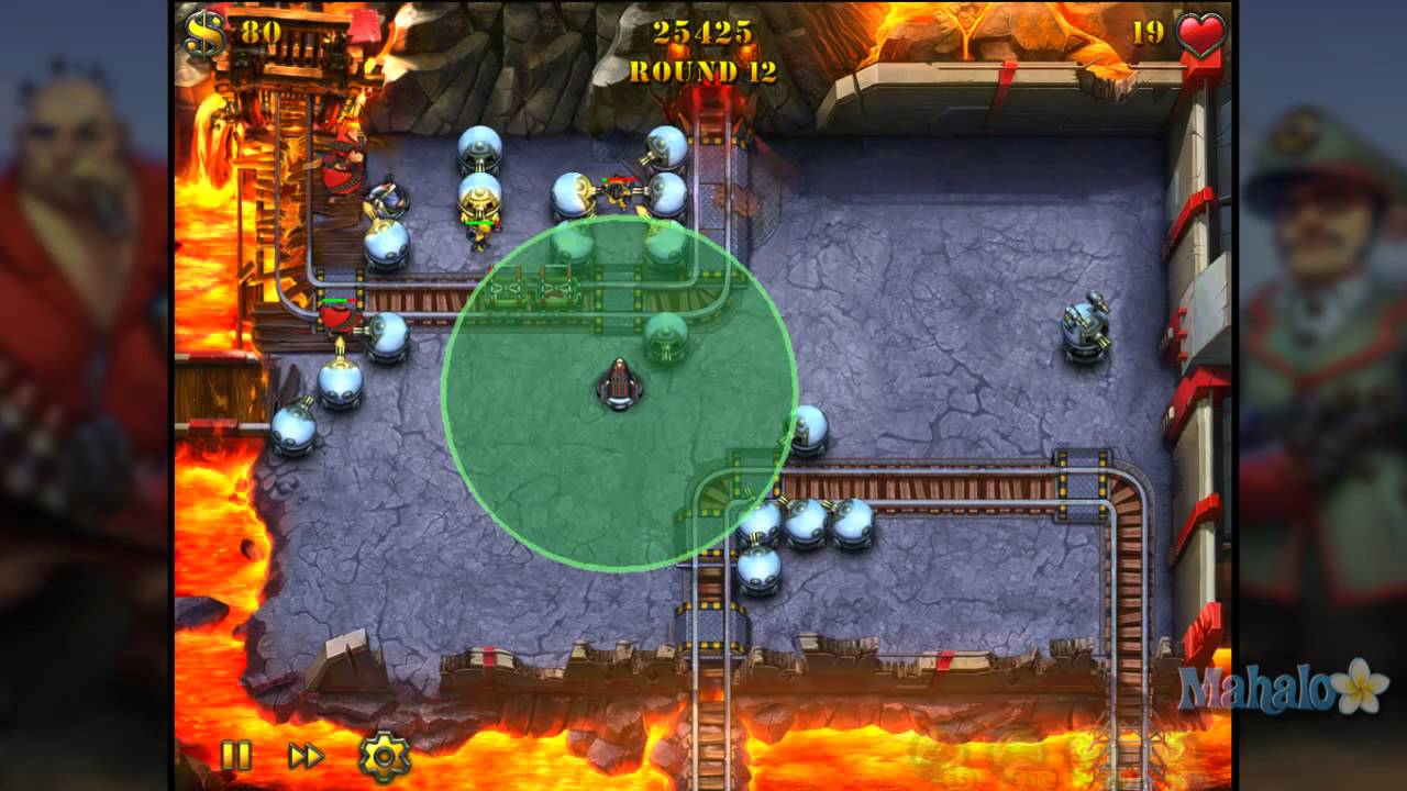 Fieldrunners: LavaFlow Walkthrough pt 1 - YouTube