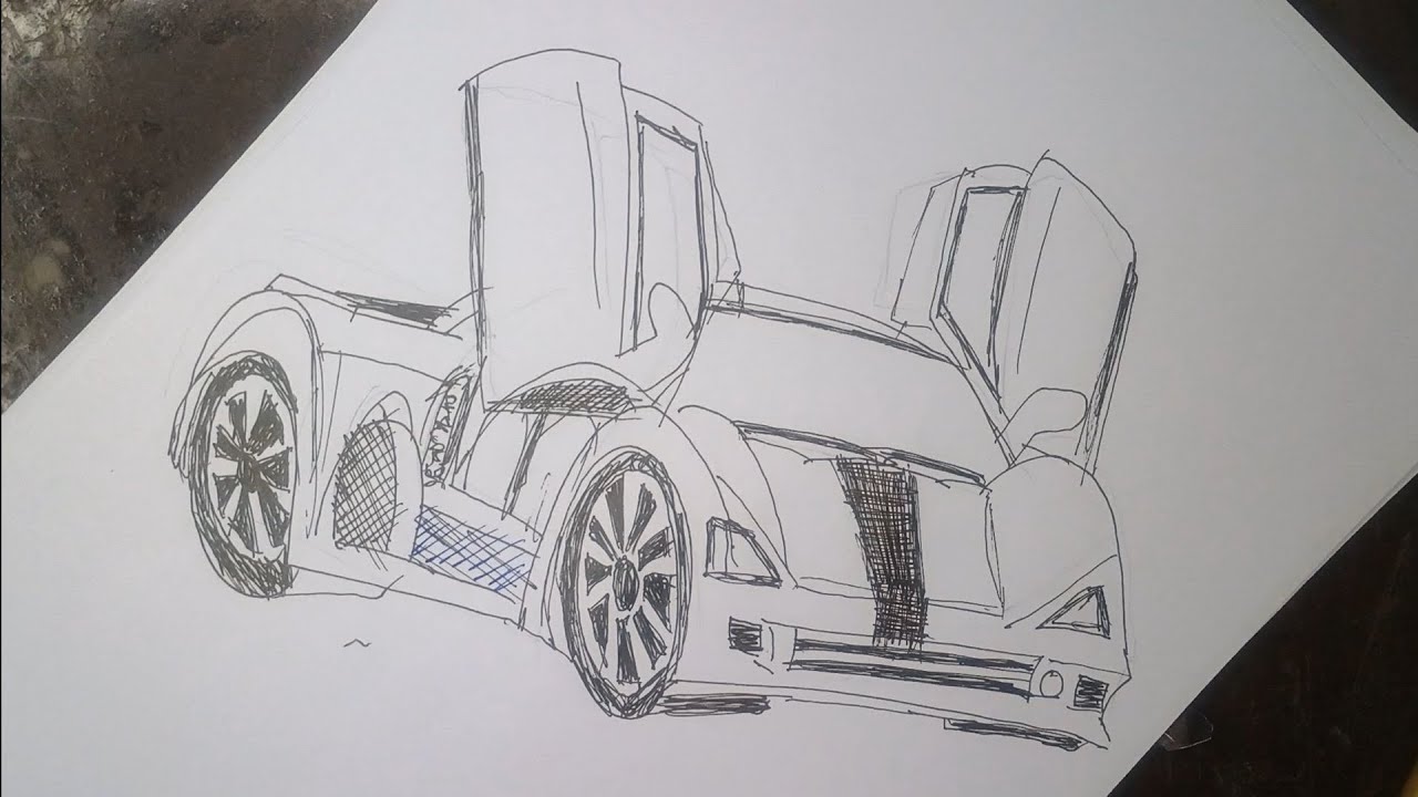 How to Draw a Supercar 🏎️💨 like a Pro? Drawing Tips || Freehand Sketch ...