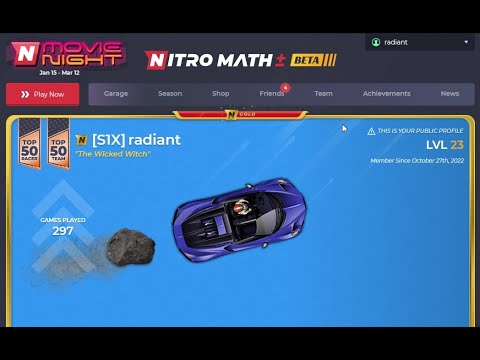 Testing Nitro Movie Night Cars in Nitro Type - YouTube