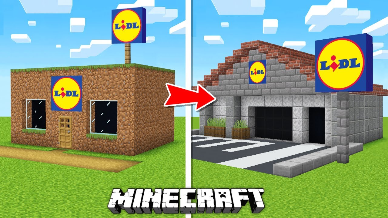 Poprosiłem 10 LOSOWYCH OSÓB aby zbudowali LIDL w MINECRAFT! - YouTube