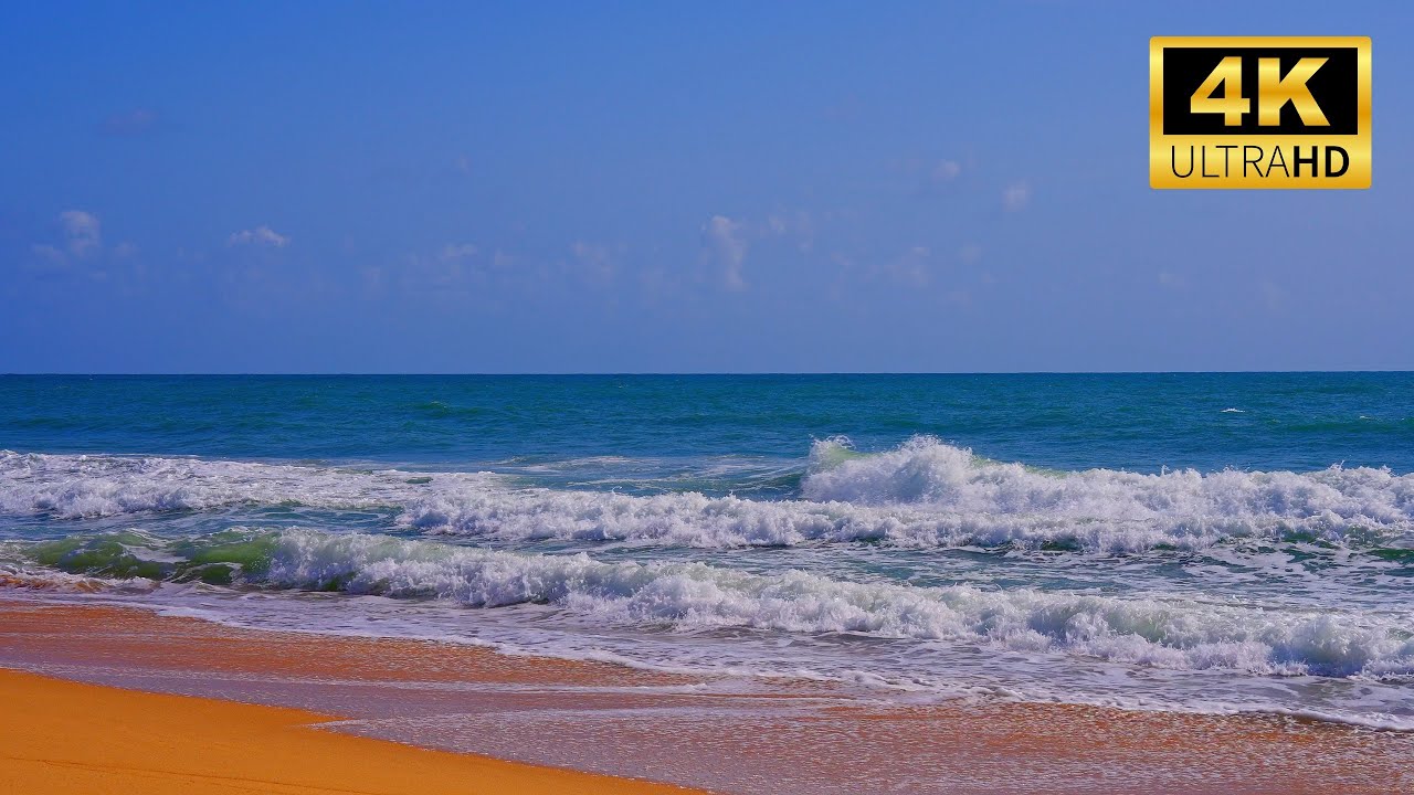 🖼️ Ocean 4K Screensaver • 12 Hours Live Stream • Quiet Coastal ...