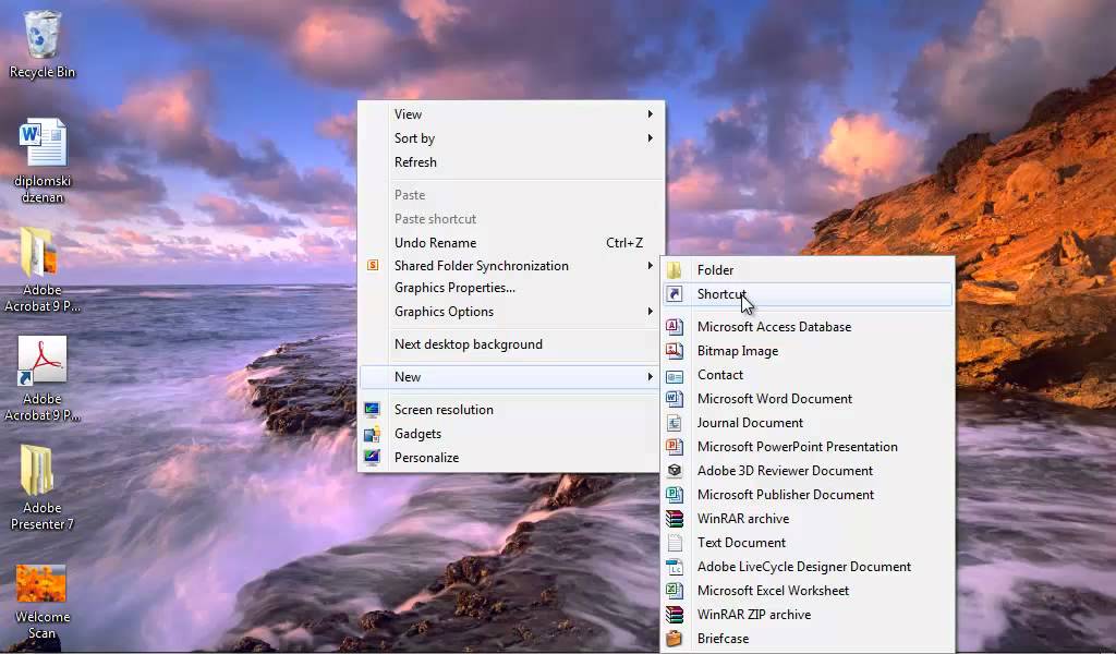 Kreiranje novog foldera i prečice u Windowsu - YouTube