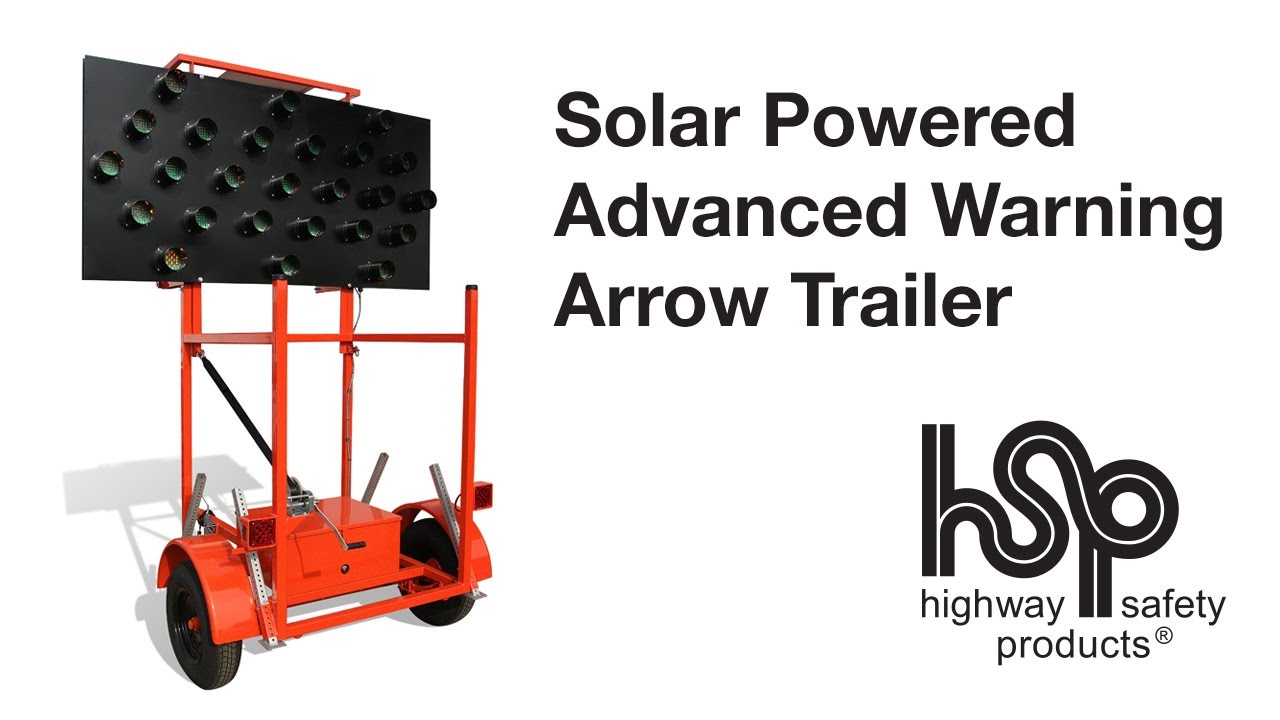 HSP Solar Advanced Warning Arrow Trailer - YouTube