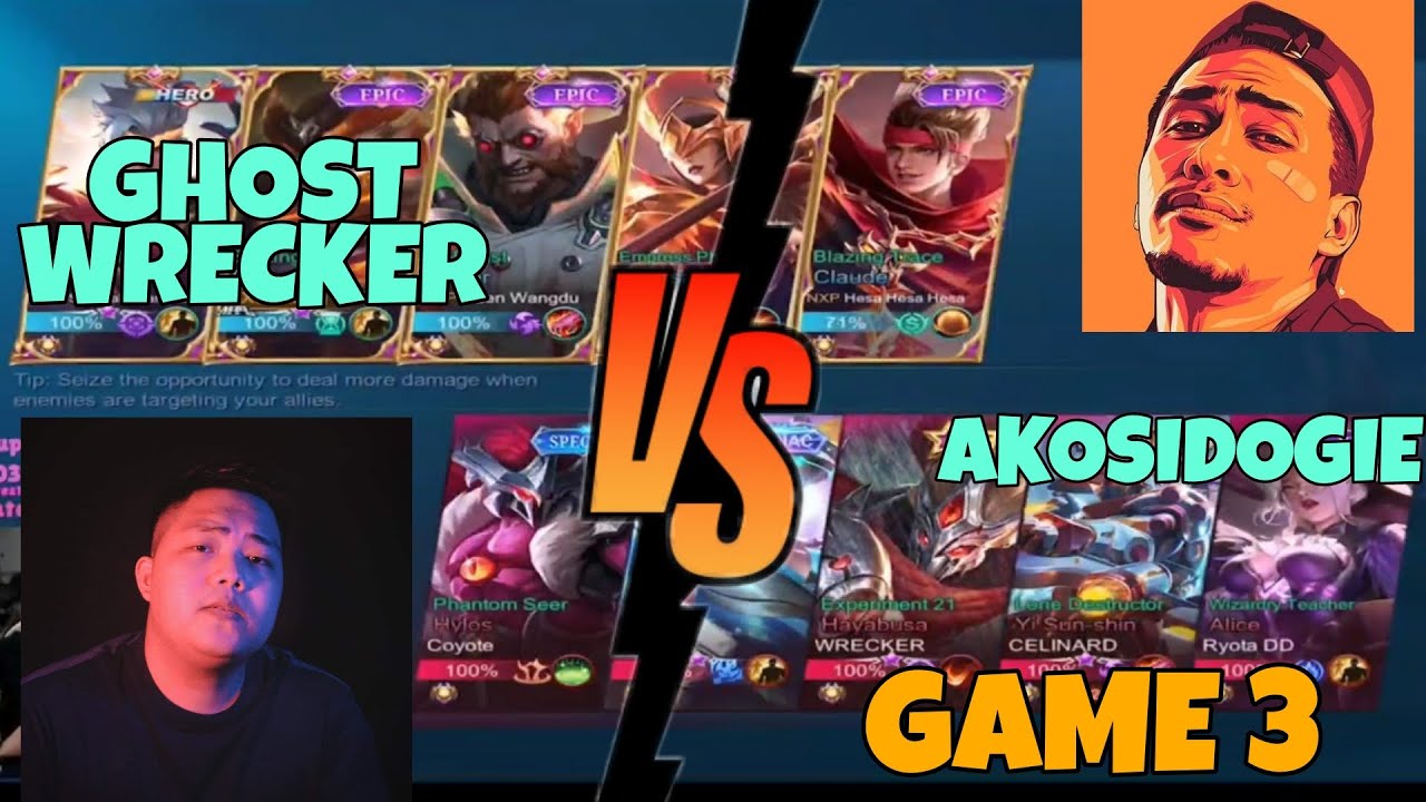 GHOST WRECKER VS AKOSIDOGIE | GAME 3 | TRASH TALK TO THE MAX - YouTube