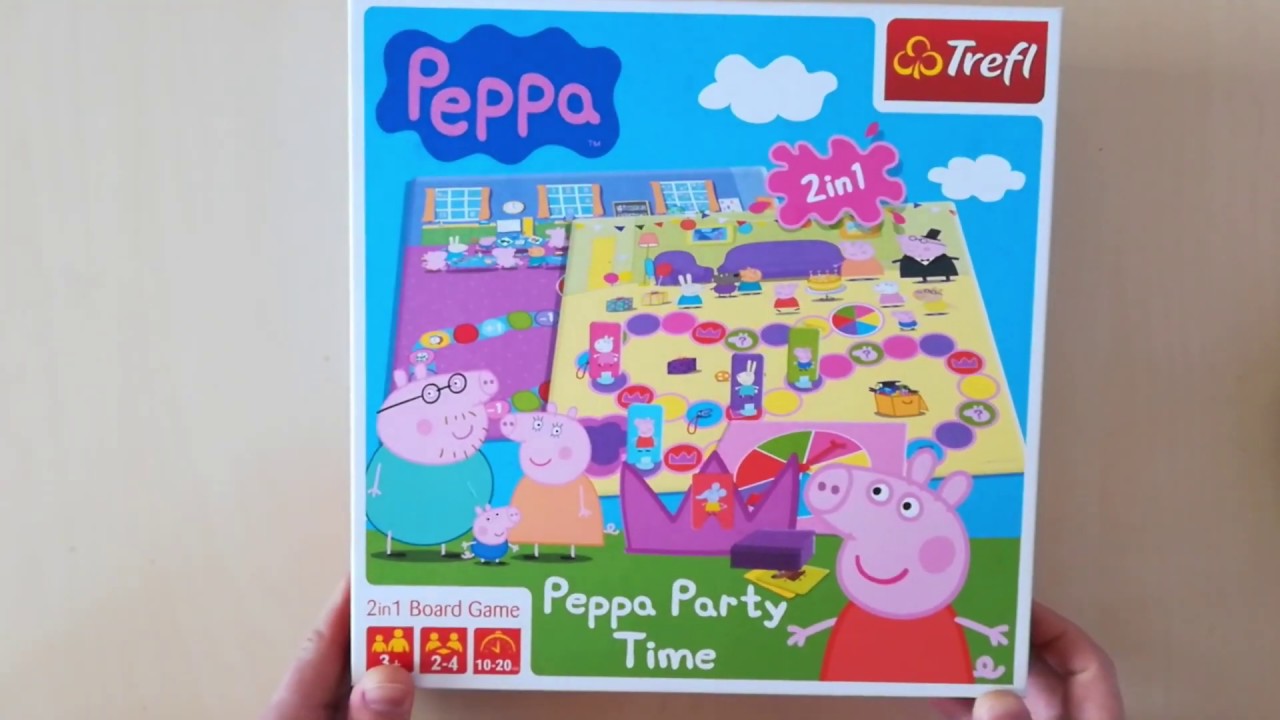 Peppa Pig, Świnka Peppa, Peppa Party Time Game Unboxing, Puzzle and ...