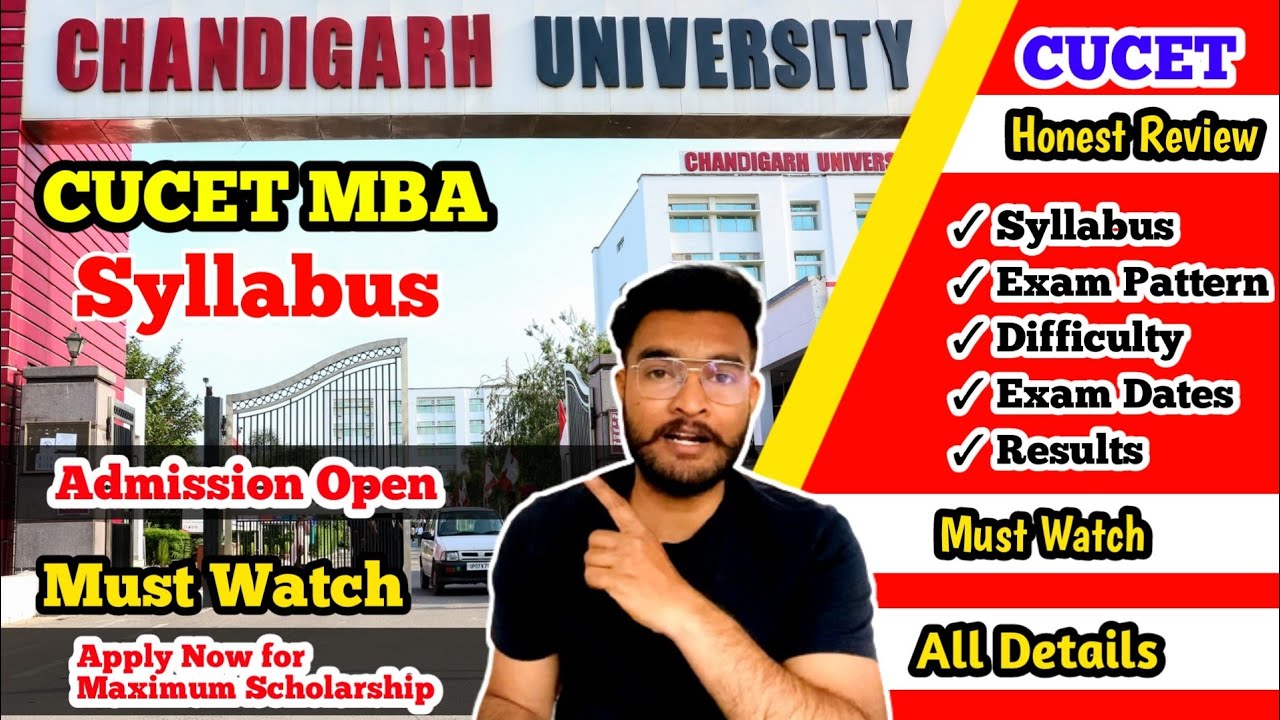 Chandigarh University | CUCET EXAM DATES 2023 | CUCET Syllabus | Sample ...
