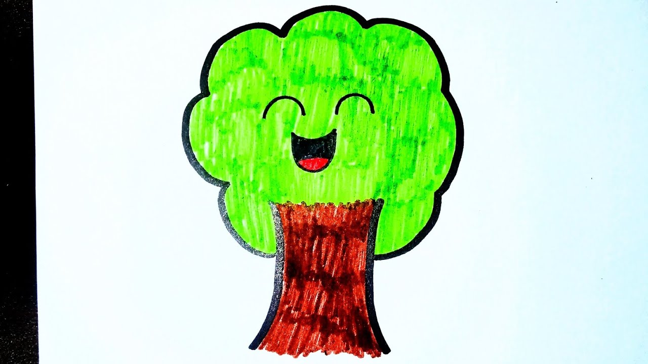 HOW TO DRAW A CUTE TREE 🌴 | AK ART - YouTube