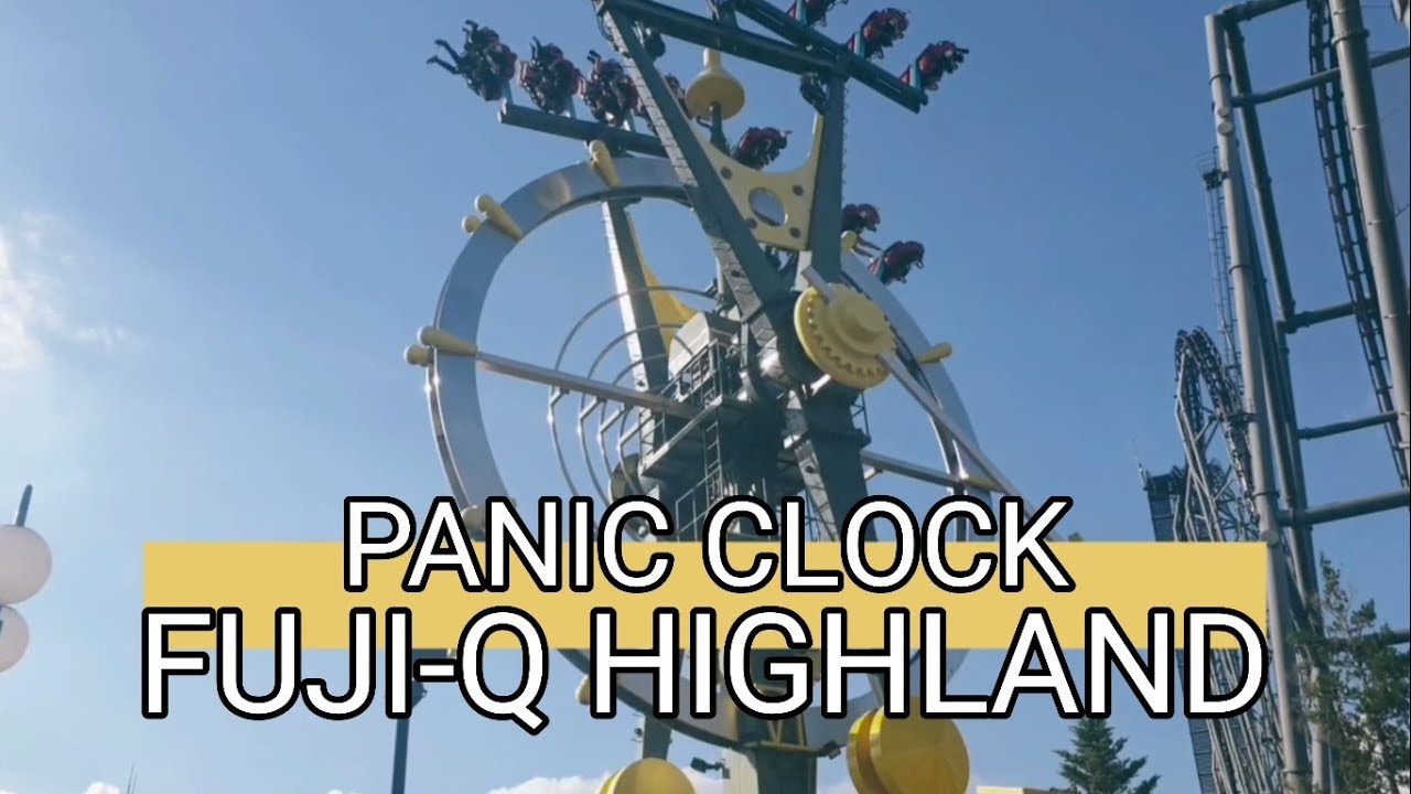 4K Panic Clock Ride - Fuji-Q Highland - Fujikyu - Theme Park - Summer ...
