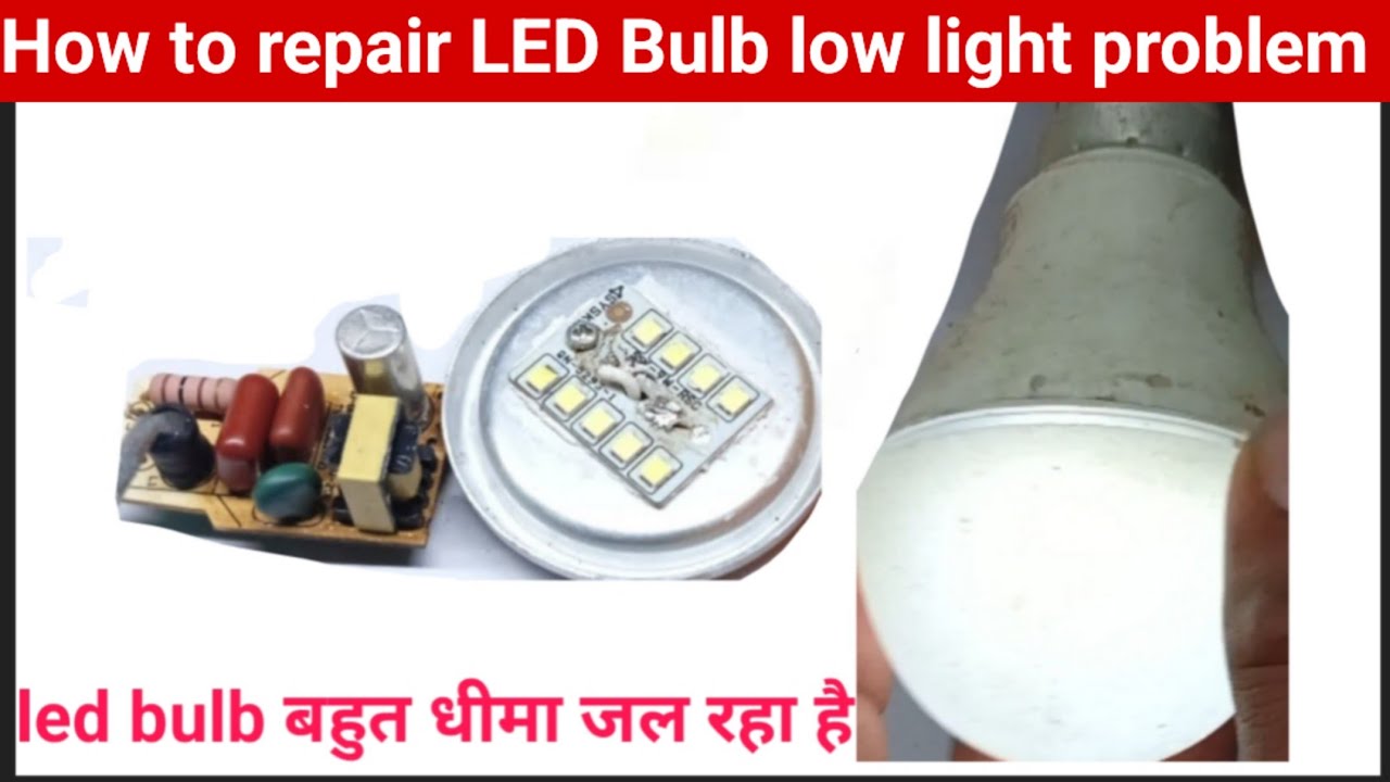How to repair blinking problem | low light problem in LED bulb - YouTube