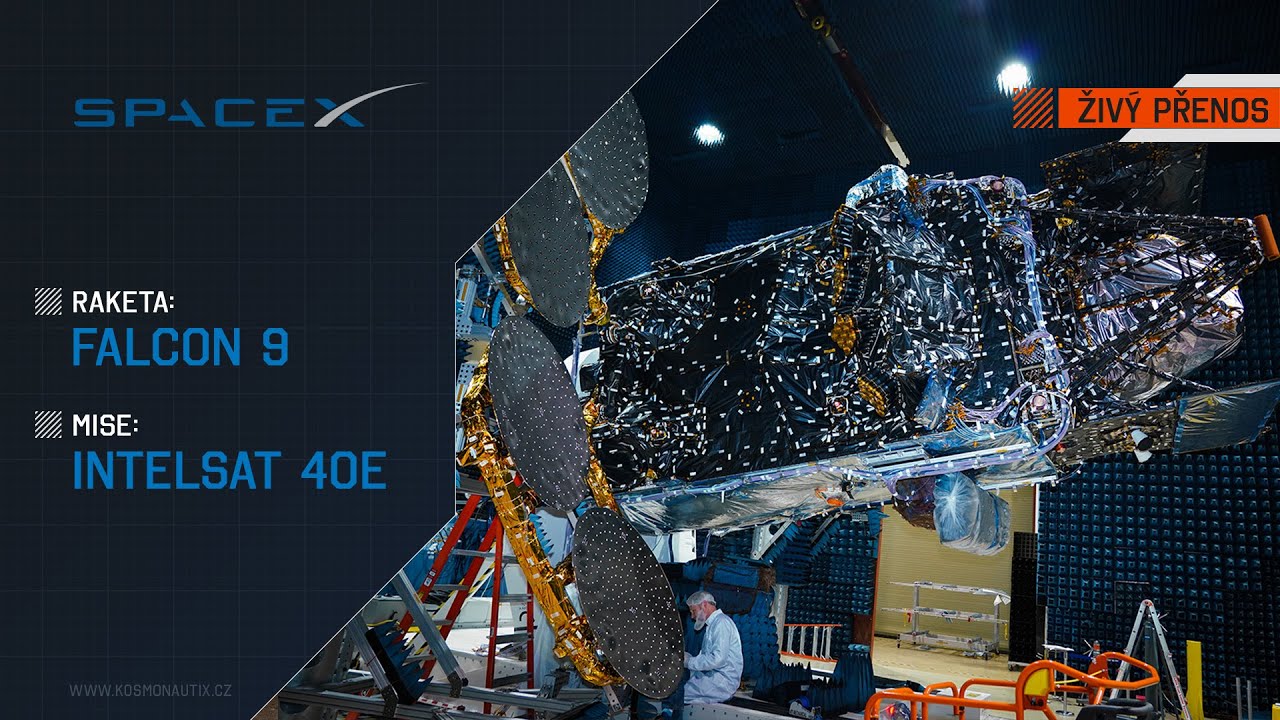 ŽIVĚ: Falcon 9 (Intelsat 40e) - YouTube