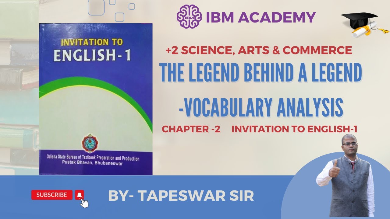 The legend behind a legend -Vocabulary Analysis|1st yr English| +2 ...