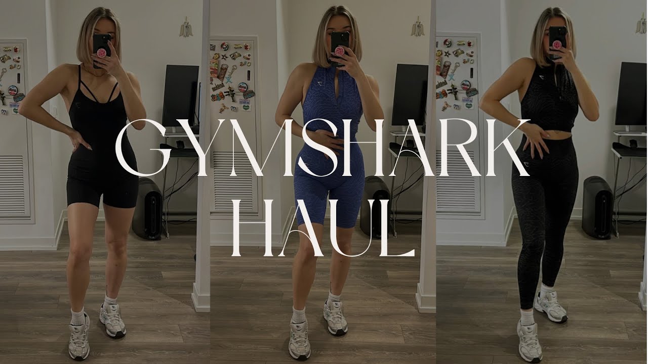 GYMSHARK HAUL + TRY ON | animal adapt and gs power all in one unitard 💖 ...