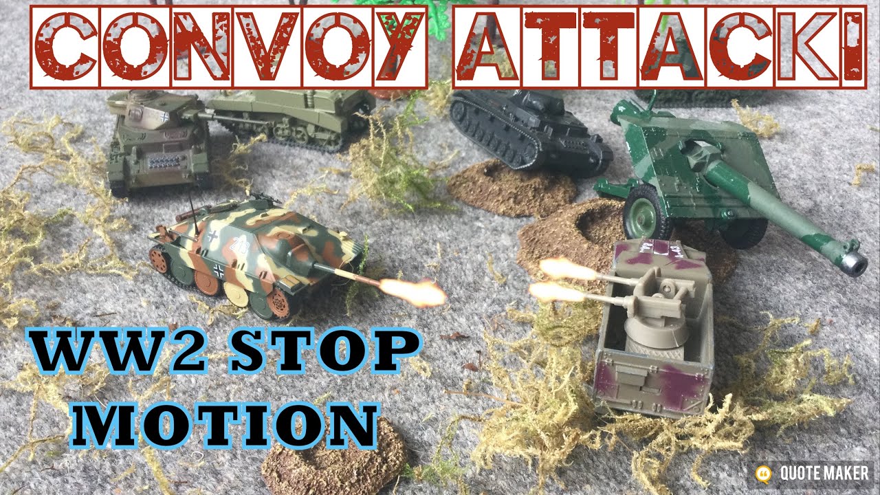 Convoy Ambush! │ WW2 Tank Battle War │ Stop Motion Animation Production ...