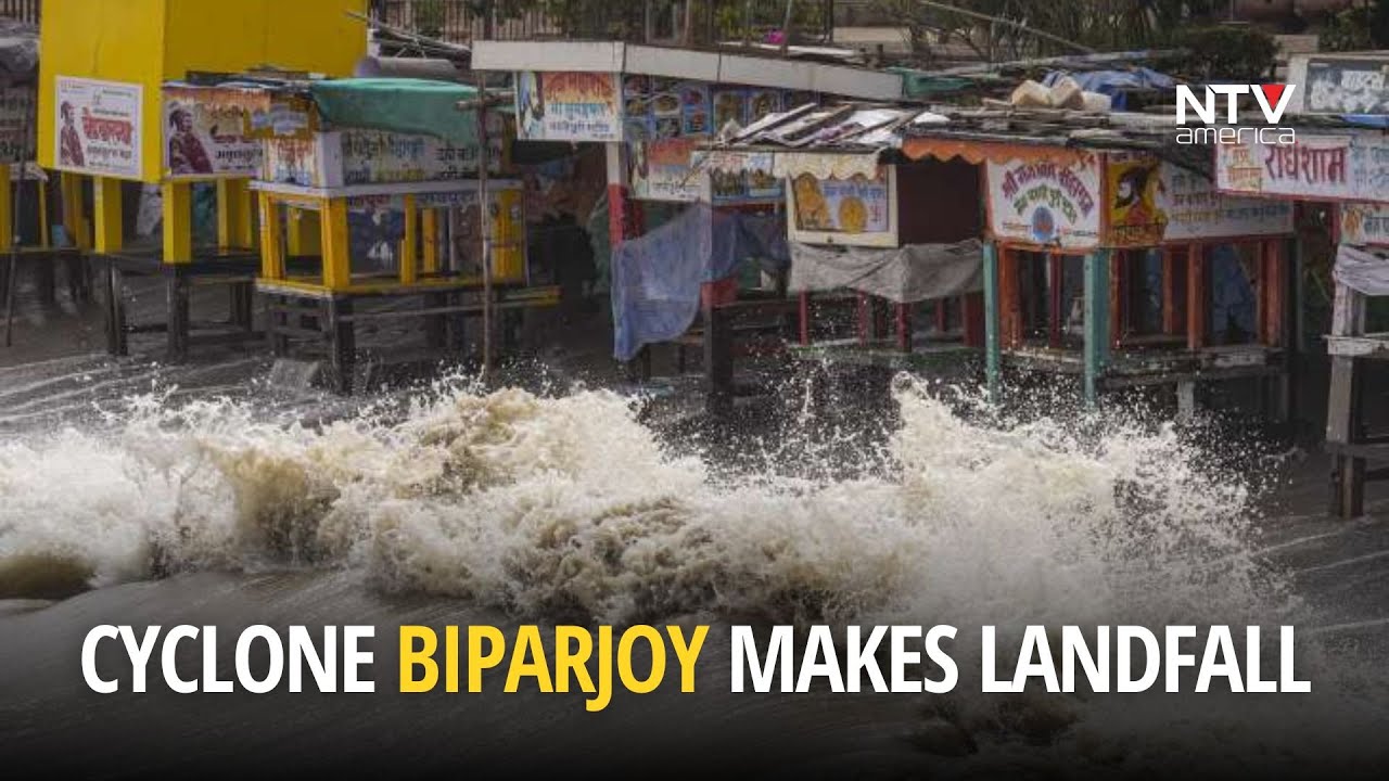 Cyclone Biparjoy makes landfall - YouTube