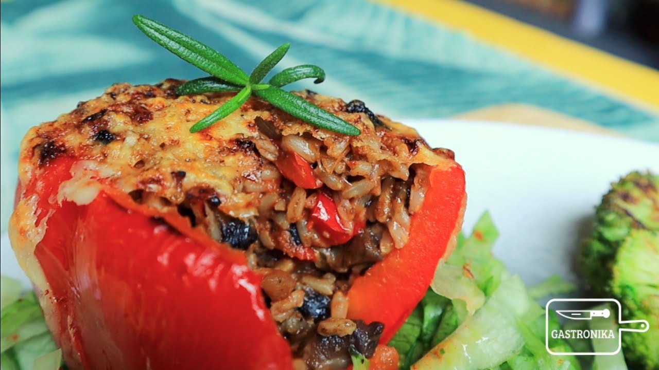 Como Hacer Pimentones Rellenos Vegetarianos | Vegetarian Stuffed ...