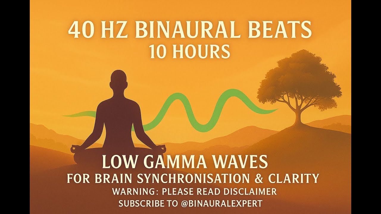 40Hz Binaural Beats - 10H Non-looping Audio for Brain Synchronization ...