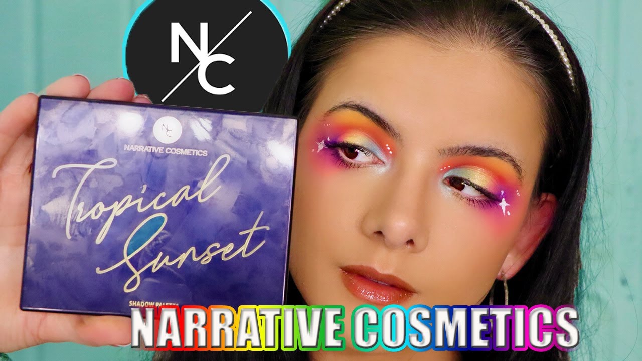 SUNSET TROPICAL EYES | Narrative Cosmetics Review | - YouTube