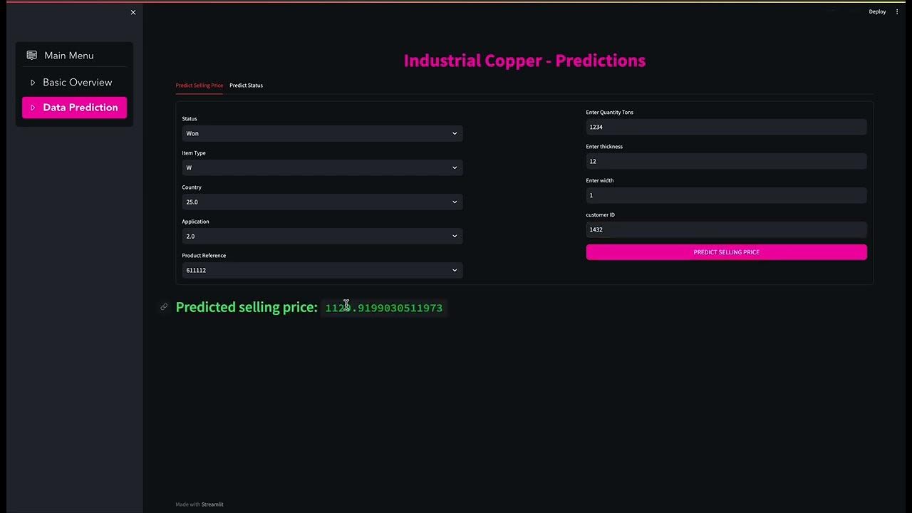 Project- Industrial Copper Modeling - Predictions - YouTube