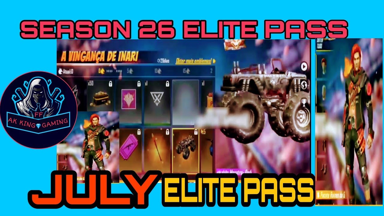 NEW ELITE PASS SEASON 26 || #JULY মাসের ELITE PASS || FREE FIRE || FF ...