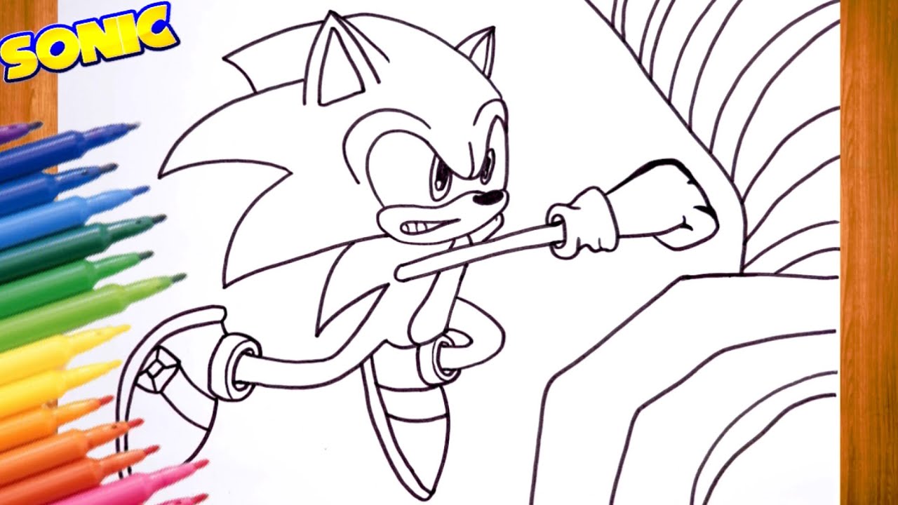 How to DRAW SONIC - Sonic 2 Movie | Drawing Sonic movie - YouTube