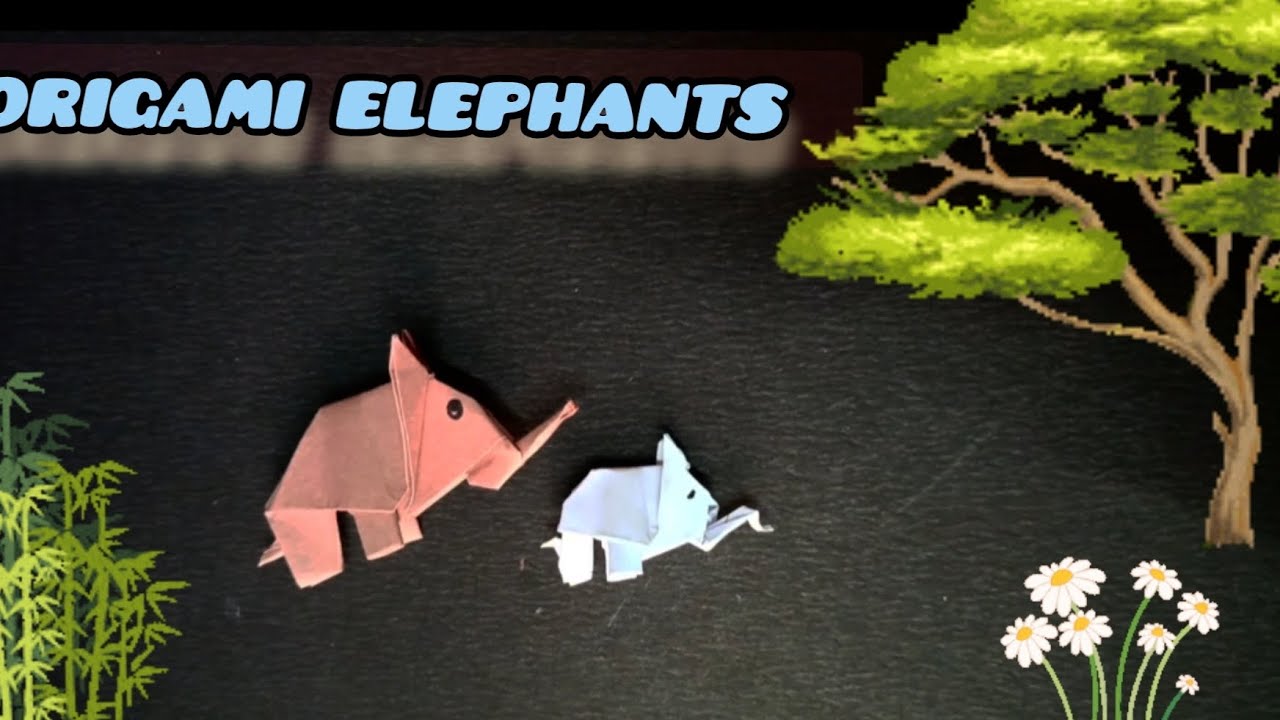 How to Make Origami Paper Elephants 🐘/ DIY Origami Paper Elephant - YouTube