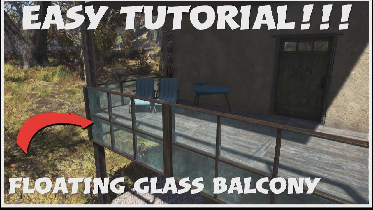 Fallout 76: floating glass balcony tutorial as requested 😊 - YouTube