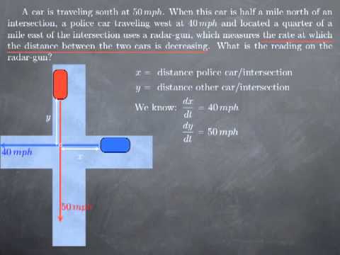 M6-5: related rates: radar-gun - YouTube
