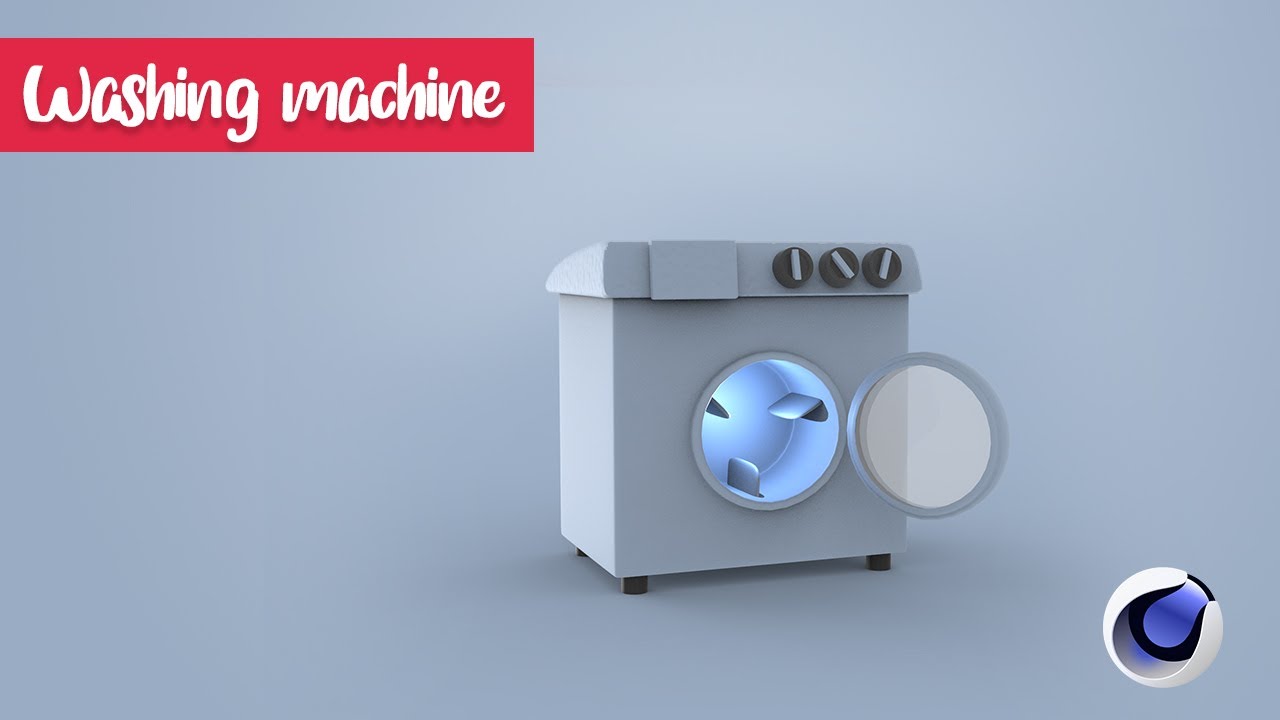 Washing machine modeling in c4d - YouTube