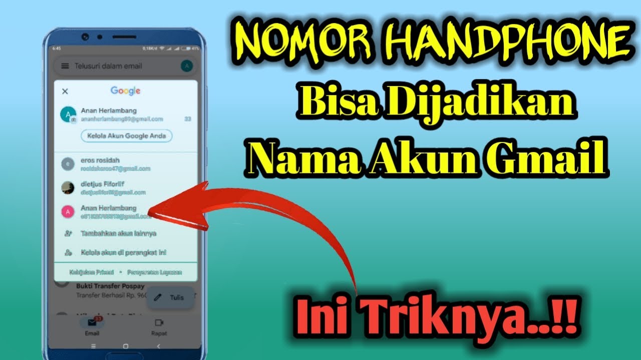 Cara Buat Nama Email Gmail Pake Nomor Telepon | Mudah Begini Caranya ...
