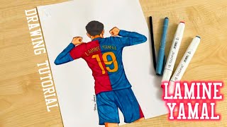 How To Draw Lamine Yamal Portrait Lamine Yamal Face Drawing Mom Draws ...