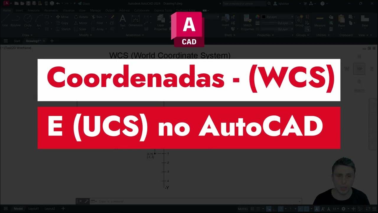 Coordenadas WCS e UCS no AutoCAD - YouTube