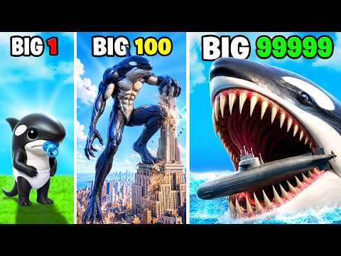 Smallest to BIGGEST KILLER WHALE in GTA 5!