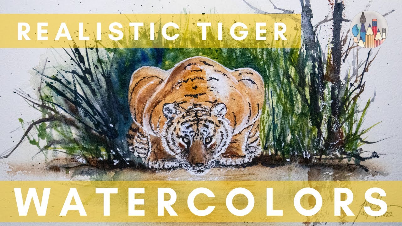 HOW TO PAINT A REALISTIC TIGER IN WATERCOLORS - YouTube