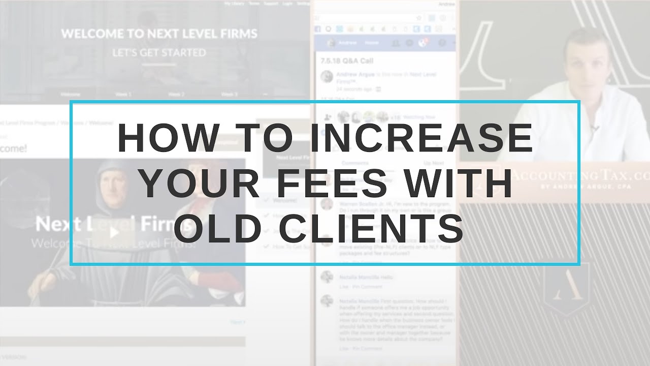 How to increase your fees with old clients - YouTube