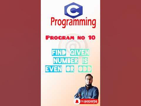 Even odd number program, find given number is even or odd #beginner #coding - YouTube