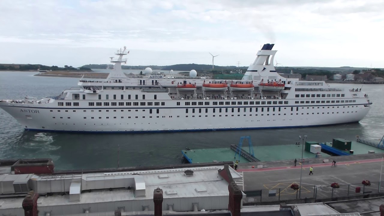 Cruise Liner Astor departing from Cobh on 17/07/18. - YouTube
