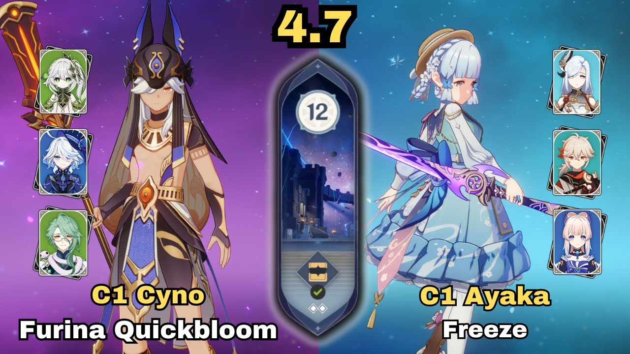 C1 Cyno Furina Quickbloom & C1 Ayaka Freeze | Spiral Abyss 4.7 ...