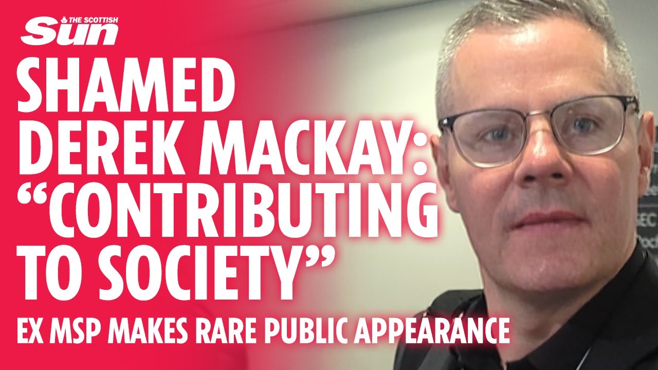 Shamed Derek Mackay says ‘he’s contributing to society’ as he makes rare public appearance - YouTube