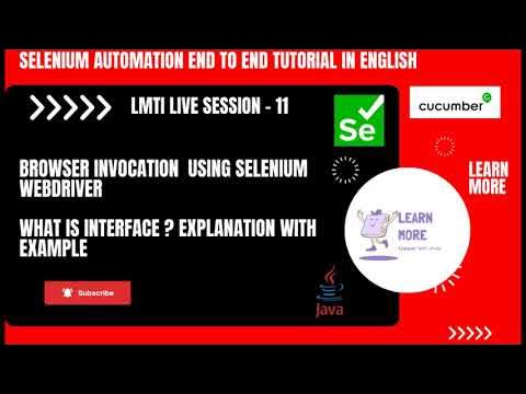 9. Interface with Example - opening browser with Selenium WebDriver | WebDriver is an interface ...