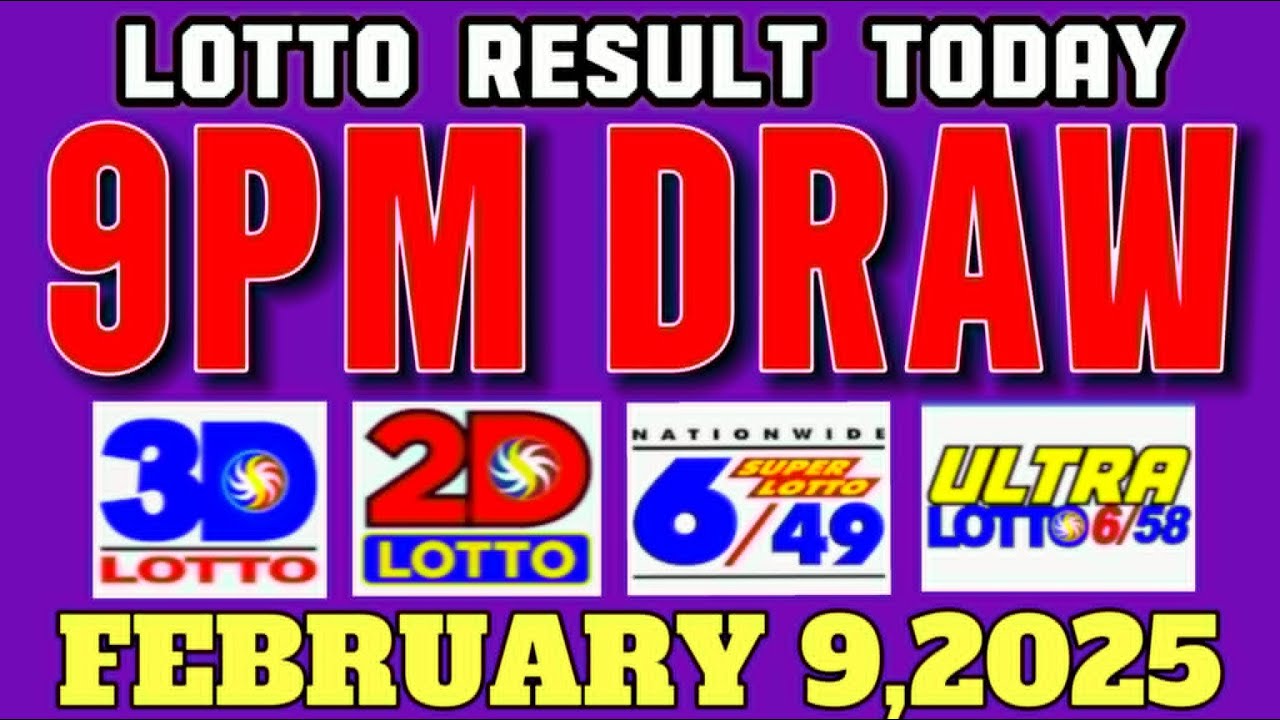 Lotto Result Today 9pm Draw PCSO Live Result February 9, 2025 Swertres ...