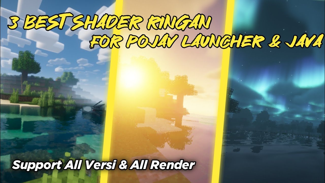 3 Best SHADERS Minecraft POJAV LAUNCHER | SHADERS POJAV LAUNCHER - YouTube
