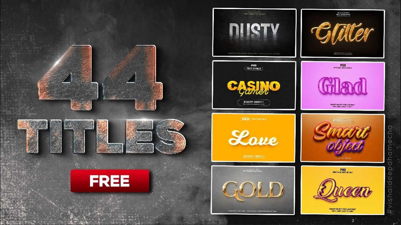3D TEXT EFFECT PSD FILE - FREE DOWNLOAD | Title Effect in Photoshop ...